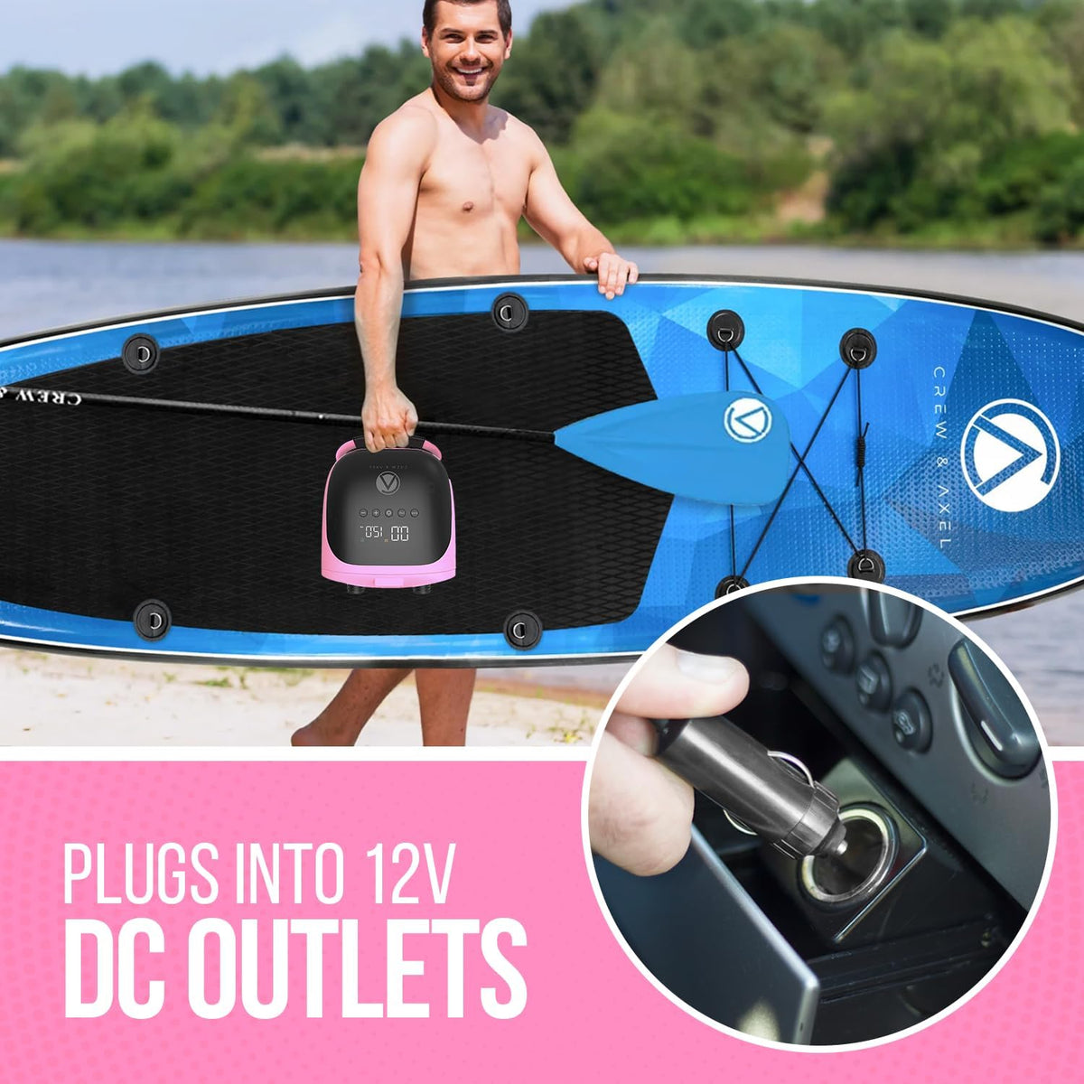 Crew & Axel 20 PSI High Pressure Paddle Board Pump | Best Inflatable Sup